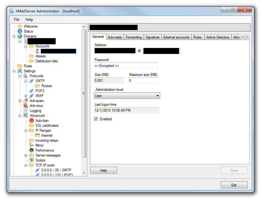 Personal Email Server on Windows 7 with hMailServer – cuteprogramming