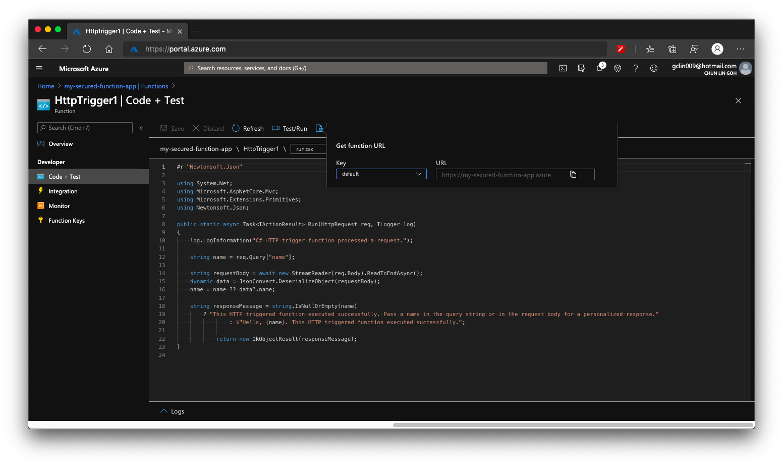 Authenticate An Azure Function With Azure Active Directory Cuteprogramming 2513
