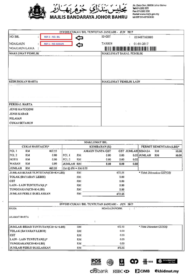 Paying Johor Cukai Tanah and Cukai Harta Online 柔佛居民的地税和门牌税的线上支付 ...