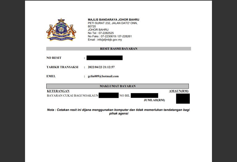 Paying Johor Cukai Tanah and Cukai Harta Online 柔佛居民的地税和门牌税的线上支付 ...